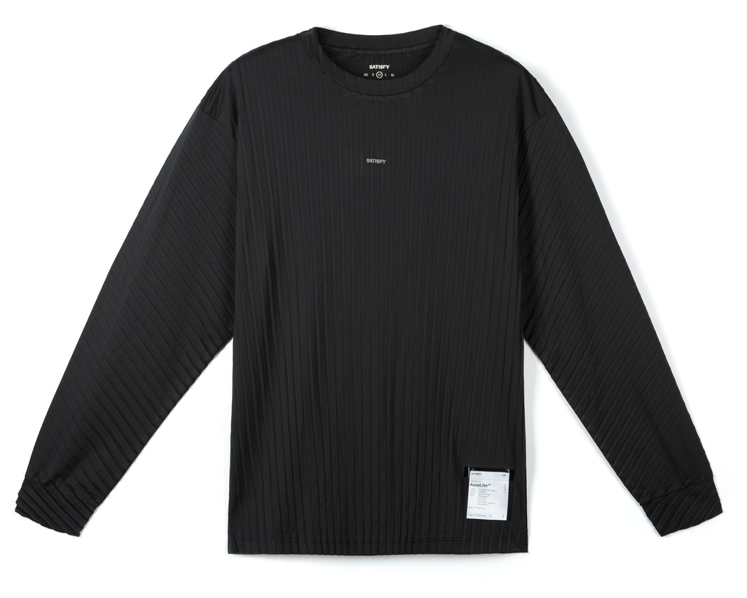 AuraLite™ Pleated Long Tee Black – SATISFY